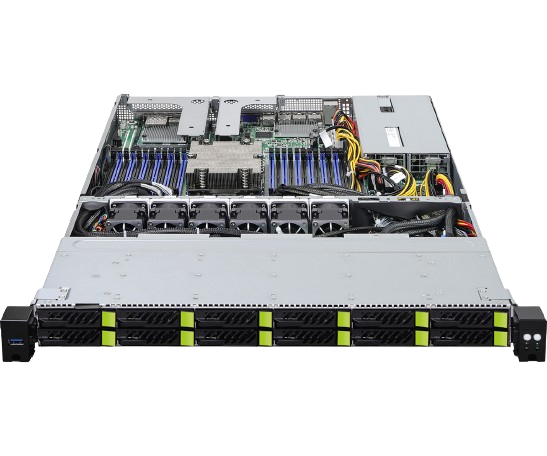 ASRock's Performant Server: ASRock 1U12E-GENOA/2L2T 12 Bay SFF NVMe